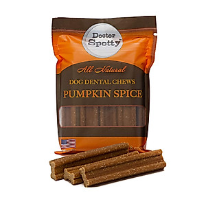 Dog Christmas Treat Gift Bag "Love You Punkin", USA Made Treats & Chews, Paw-Print Gift Bag (Pumpkin Spice, Sweet Potato & Duck Flavors).