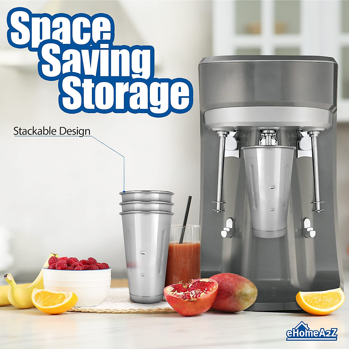 eHomeA2Z Malt Cup Stainless Steel Ice Cream Milkshake Commercial Grade 30 oz (1)