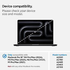 Spigen Urban Fit Designed for MacBook Pro 16 inch Hard Shell Case A2780 / A2485 with M2 Pro / M2 Max Chip / M1 Pro / M1 Max Chip (2023/2021) - Black