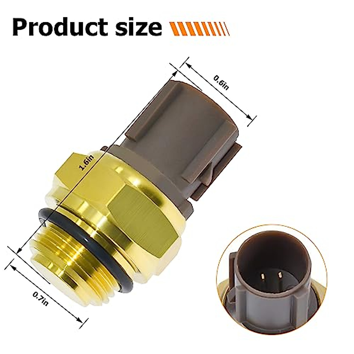 BELOMI Radiator Coolant Fan Switch, Water Temperature Sensor, 37760-P00-003/4 Switch Coolant Temperature Sensor, Replacement CL Integra RSX TL, Civic CR-V Odyssey, Auto Interior Accessories