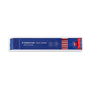 Staedtler Mars Carbon Lead, 2mm, Red, 12 Lead