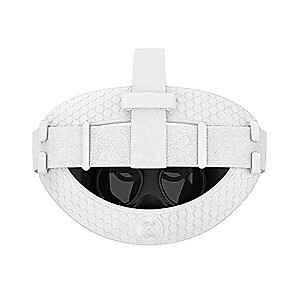 AMVR Head Strap Attachment for Oculus Quest 2, Soft TPU Elite Strap Back Pad VR Accessories Compatible with Meta Quest 2, Reduce Head Pressure to Enhance Comfort and Game Experience（Gray, No Strap）