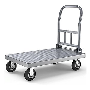 Platform Truck Platform Truck Metal Folding Push Cart with Wheels Flat Handtruck Load 500 Kg Moving Dolly Cart Portable Flatbed Cart Reliable