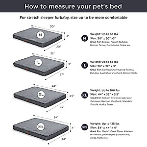 Bedsure Large Dog Bed for Large Dogs - Big Orthopedic Dog Beds with Removable Washable Cover, Egg Crate Foam Pet Bed Mat, Suitable for Dogs Up to 75lbs, Dark Grey