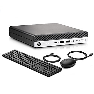HP Micro Desktop Computer 800 G3 Elitedesk Mini Business PC, Intel Quad Core i5-6500T,16GB DDR4 RAM 256GB SSD,WiFi Type-C Port, New Wired Keyboard Mouse, Windows 10 Pro 64-bit (Renewed)…