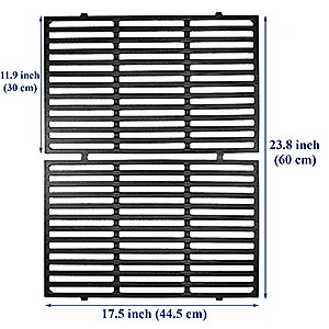 Utheer 7638 Cooking Grate 7636 Flavorizer Bars and 69787 18 Inch Grill Burner Tube for Weber Spirit I & II 300 Series, Spirit E310 S310 E320 S320 E330 S330 Gas Grills with Front Mounted Control Panels