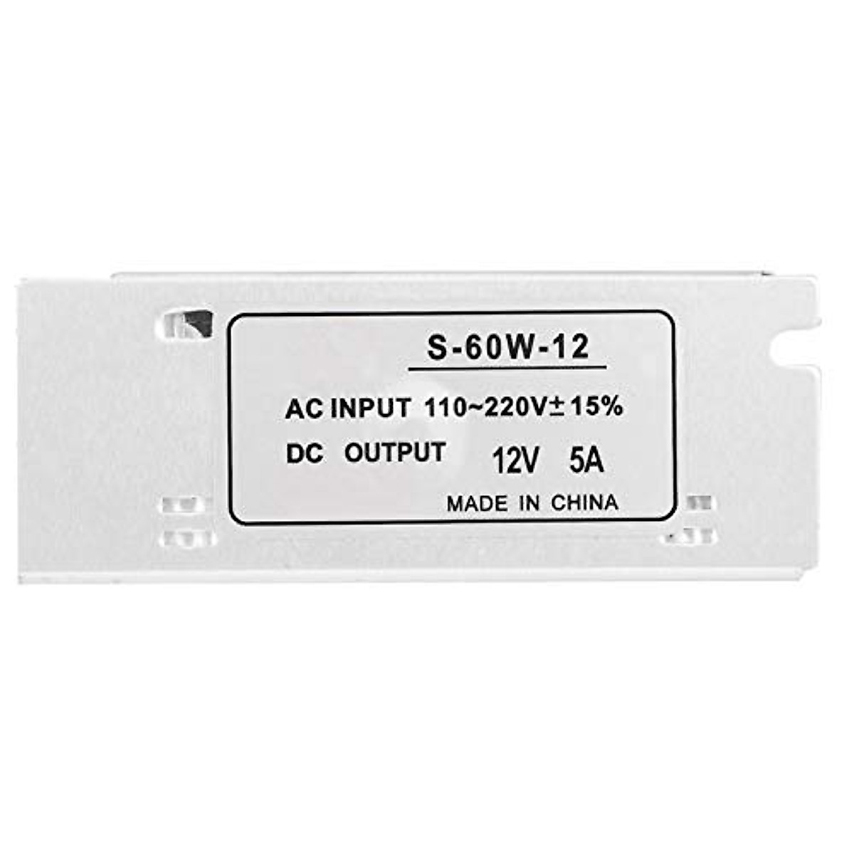 Jeanoko 5A 12V Regulated Switch Voltage Converter Universal AC/DC Output Current Range0~5A Regulated Switch Power Supply for LED