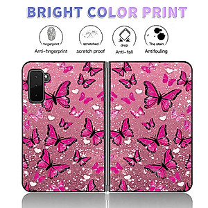 RYUITHDJP for Microsoft Surface Duo 2 Case 8.3" Butterflies Girl Design for Microsoft Surface Duo 2 Phone Case Stylish Shockproof Cover