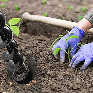 TCBWFY 3x24 Inch Auger Drill Bit for Planting - Easy Planter Garden Auger - Bulb & Bedding Plant Augers - Post Hole Digger for 3/8”Hex Drive Drill