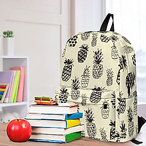 Pineapple Backpack Lightweight Backpacks Durable Laptop Backpack Shoulders Bag Hiking Travel Bag Casual Daypack