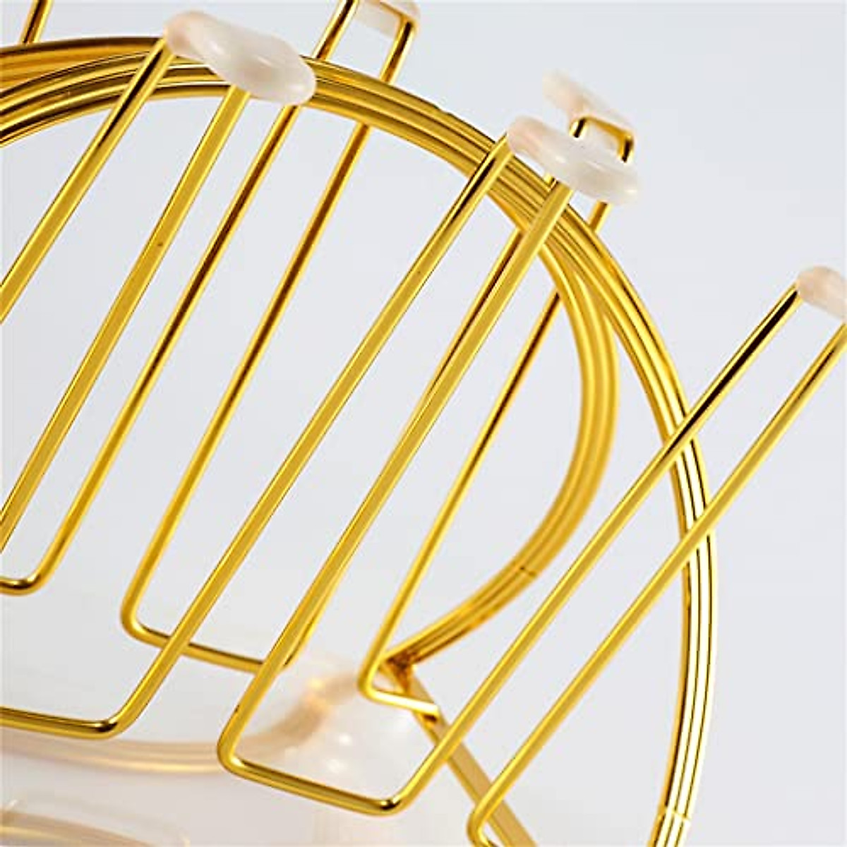 XWOZYDR Glass Water Cup Rack Wrought Iron Upside-Down Drain Mug Holder Stand Storage Organizer