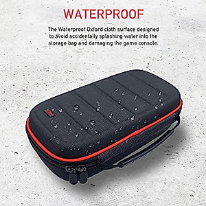 JUSPRO Carrying Case for Nintendo Switch / Switch OLED / Switch Lite, Unique Oxford Waterproof Design with 20 Game Card Slots & Accessory Pocket for Travel & Holiday Gifts
