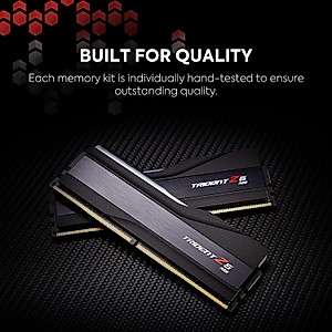 G.SKILL Trident Z5 RGB Series (Intel XMP 3.0) DDR5 RAM 32GB (2x16GB) 7800MT/s CL36-46-46-125 1.45V Desktop Computer Memory UDIMM - Matte Black (F5-7800J3646H16GX2-TZ5RK)