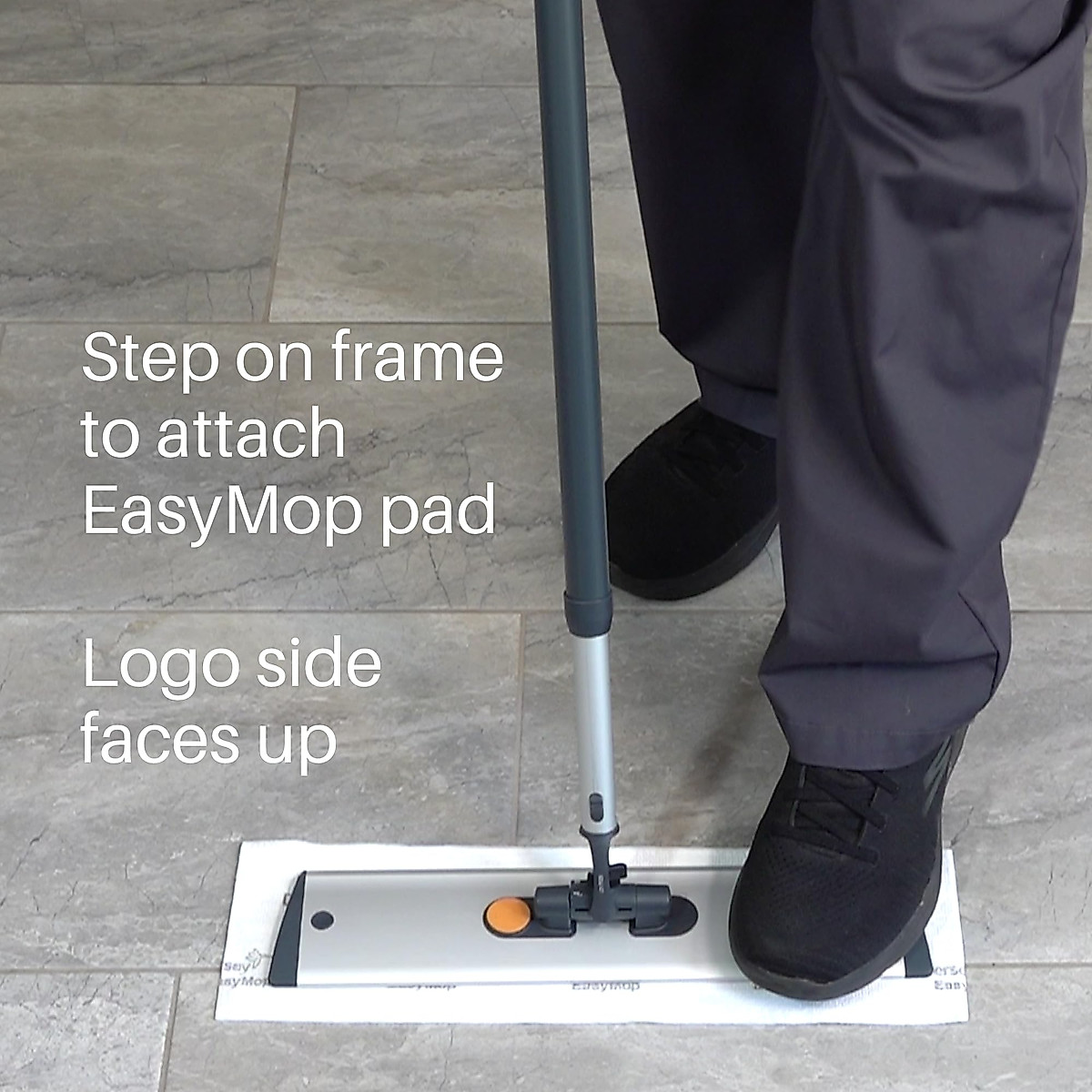 Diversey Taski Ultra Plus Mop Frame, 16" Mophead Size, Black/White, 16" Wide