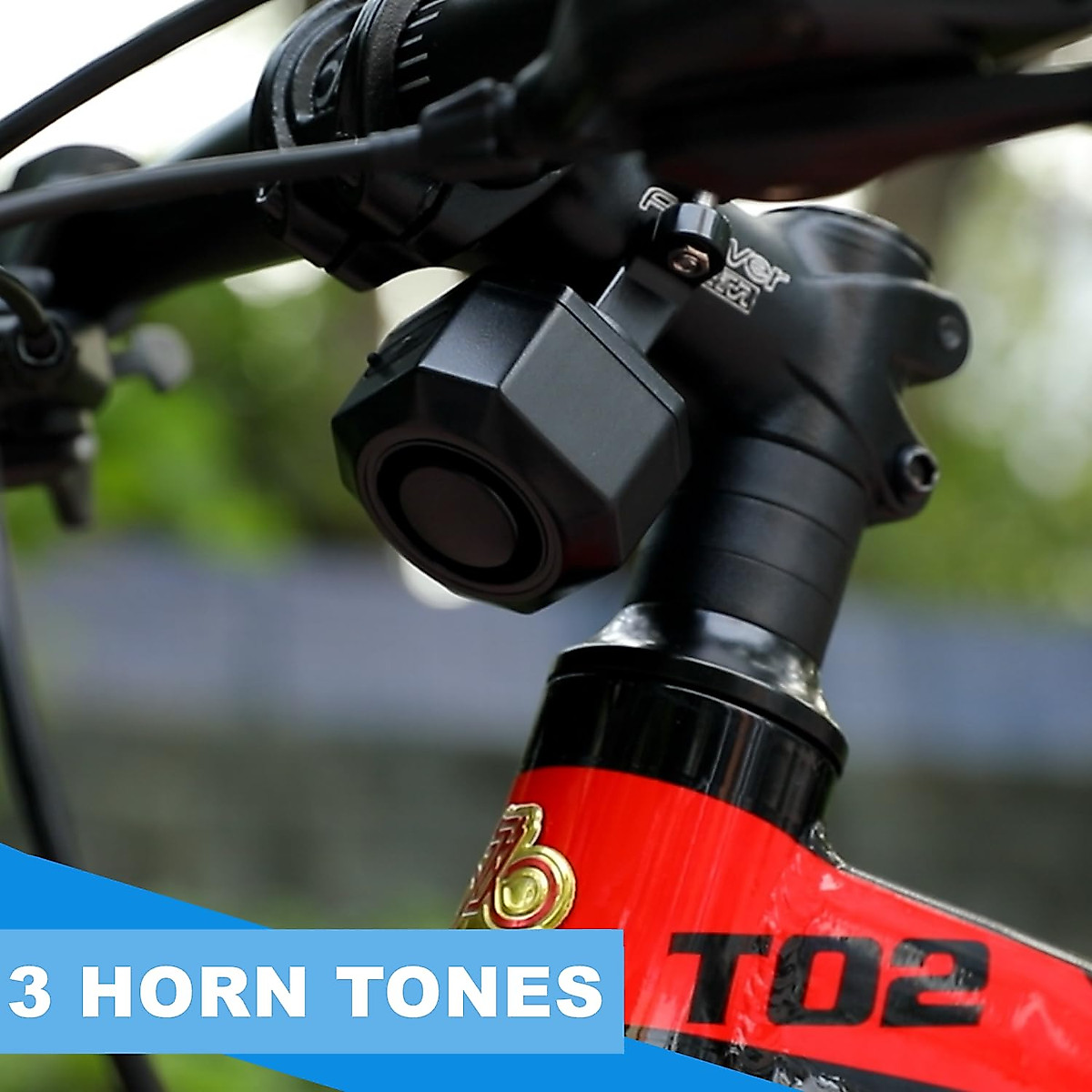 WSDCAM Bike Alarm & Rechargeable Horn Alarm, Loud Anti Theft Vibration Sensor for Scooter, Motorcycle & Vehicle Security