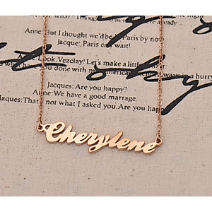 GR35Z9 Customized Made 18K Gold Plated Any Name Necklace Personalized for Her Cobi