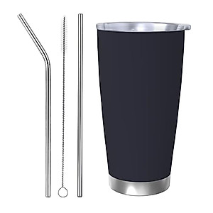 WXZYFP Car cup (single silver rim), can use a straw or drink directly, easy to use.Solid color black
