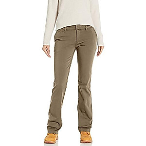 Dickies womens Perfect Shape Bootcut Twill Work Utility Pants, Rinsed Oxford Stone, 14 US