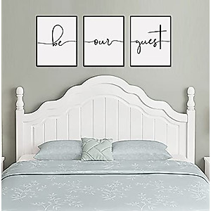Be Our Guest Set of 3 Prints Guest Room Wall Decor Guest Bedroom Wall Art Farmhouse Guest Room Decor Quotes UNFRAMED 11x14inch (Be Our Guest)