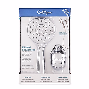 Culligan S-H200-C Hand-Held Showerhead with Magnetic Base and Filter, 10,000 Gallon, Brushed Chrome