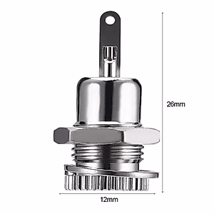 E-outstanding 5-Pack DC-099 5.5 mm x 2.1mm 30V 10A DC Power Jack Socket,Threaded Female Panel Mount Connector Adapter