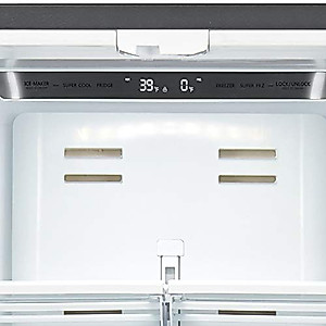 Smad 36" French Door Refrigerator 22.5 Cu.Ft, Refrigerator with ice maker, Counterdepth Refrigerator Bottom Freezer, Automatic Defrost, Humidity Controlled, fingerprint-proof stainless steel