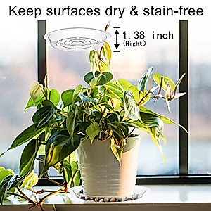 HOMEANING 20 Pack Plant Saucers of 6, 8, 10, 13 inch,Plant Drainage Trays,Durable Flower Pot Drip Trays,Durable Plastic Plant Trays for Indoors, Outdoors,Collects Flower Pot Drainage