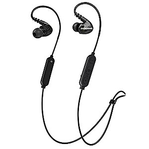 Wireless Sport Earphones IPX6 Waterproof,Noise Cancelling Bluetooth Headphones for Running and Workout, Wireless Earbuds for Small Ears Deep Bass and HD Stereo (Black)