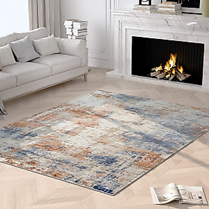 FairOnly 5x7 Area Rug Modern Abstract Rugs for Living Room Bedroom Rugs Persian Boho Area Rug, Non-Slip Non-Shedding Rugs Vintage Rugs,Bohemian Large Area Rug Floor Carpet Mat,5X7