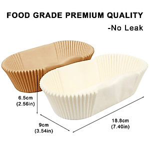 PIAOPIAONIU 100 PCS Loaf Bread Liners for Baking Disposable Loaf Liners 7.4 x 3.54 x 2.56 inch Rectangle Paper Liners Non Stick Parchment Paper Liners for Baking Breads,Kitchen Tools