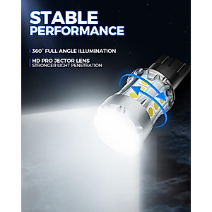 Marsauto 2024 New Upgrade 921 912 LED Bulbs, T15 for Reverse Backup Light, W16W 906 904 902 922 Truck Cargo Light Bulb, 2800Lumens 500% Brighter Super Bright Light 6000K Xenon White, Pack of 2