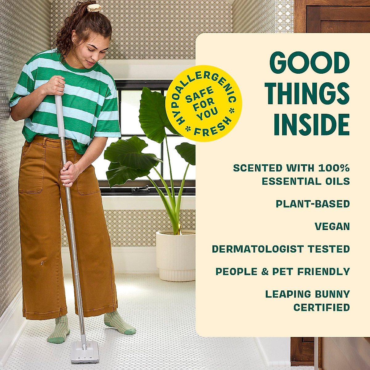 Aunt Fannie's Floor Cleaner Vinegar Wash Concentrate - Multi-Surface Cleaner, 32 oz. (Single Bottle, Bright Lemon)