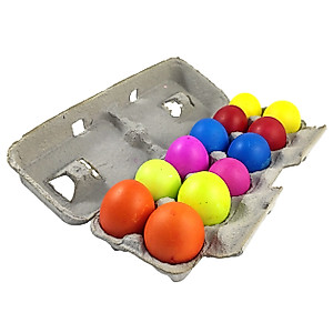 Silly Rabbit Confetti-Filled Eggs in Assorted Colors Made from Real Eggshells (Cascarones) - Bright Colorful Easter Eggs