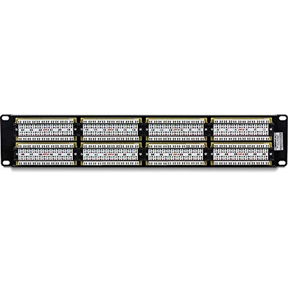 TRENDnet 48-Port Cat6 Unshielded Patch Panel, Wallmount or Rackmount, Compatible with Cat3,4,5,5e,6 Cabling, for Ethernet, Fast Ethernet, Gigabit Applications, Black, TC-P48C6