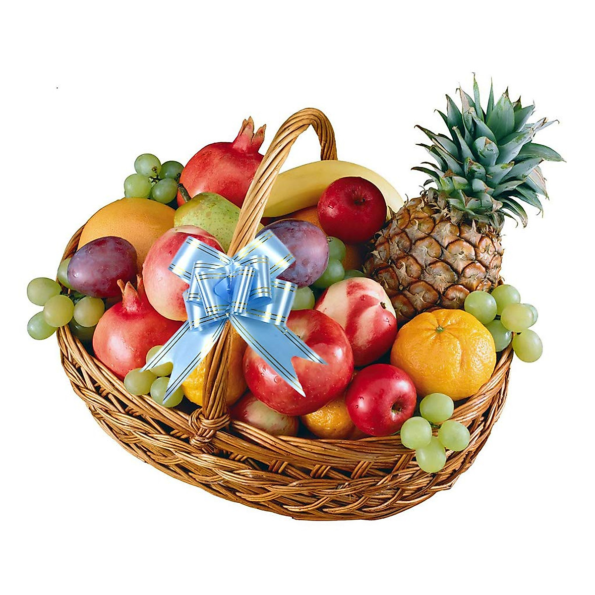 MERRIPARTY 50pcs Large Pull Bows,Gift Wrapping Butterfly Knot,Present Basket Wrapping Bow Tie,String Bow with Ribbon, Wedding and Valentine Days Decoration (Gold Thread Style)