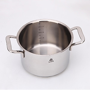 Stainless Steel Stockpot 8-Quart,Classic Deep Cooking Pot Canning Cookware with Stainless Steel Lid,3-Ply Cooking Stock Pot,Oven and Dishwasher Safe, Compatible with Induction, Ceramic, Gas Stove