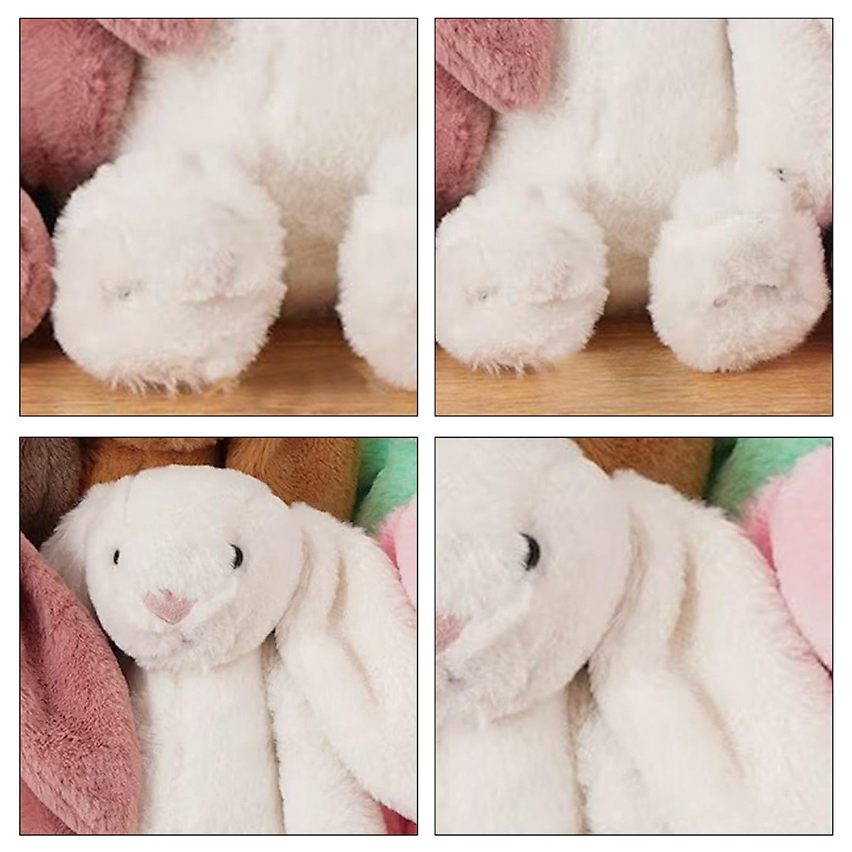 Dyoart Personalized Easter Bunny Rabbit, Custom Name Monogrammed Embroidered Bunny, Fluffy Rabbit with Long Ears,Plush Bunny Toy, Gift for Baby Kids(11.8inches)