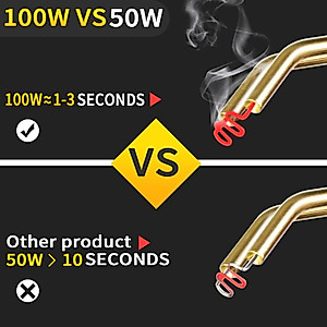 Upgraded Version 100W Hot Stapler Gun,Plastic Welder Machine for Car Bumper Repair, Plastic Weliding Repair Kit, Bumper Crack Repair Kit with Plier Include 4 Types Hot Wave Flat Staples (Yellow)