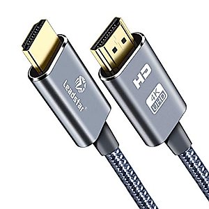 HDMI Cable 4K 15 Feet, 18Gbps High Speed HDMI 2.0 Cable HDCP 2.2 HDR 3D 1080P 28AWG Ethernet-Braided HDMI Cord-Audio Return(ARC) for Monitor Xbox PS5 PS3/4 Roku Fire TV Samsung LG etc
