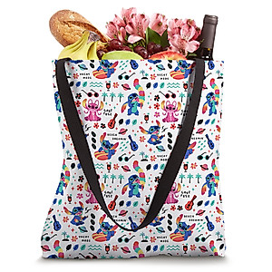 Disney Stitch and Angel Vacay Mode Print Tote Bag