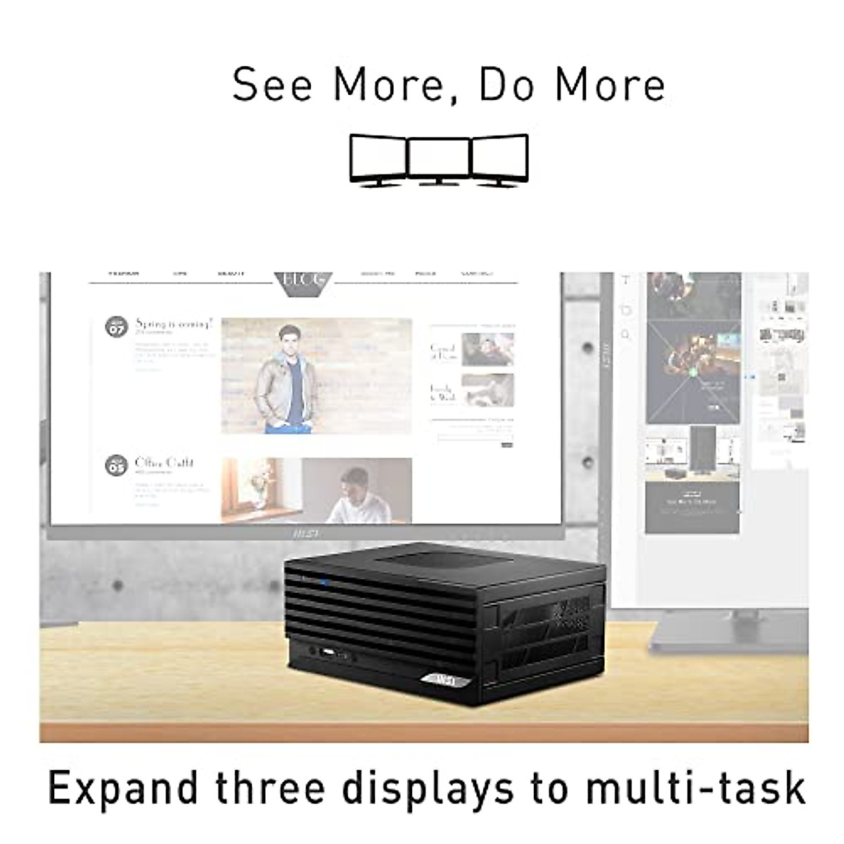 MSI PRO DP20ZA (MFF) Desktop, AMD Ryzen R7-5700G, Radeon Vega 7, 16GB Memory, 500GB SSD, WiFi 5, USB Type-C, Black, Windows 11 Home: 5M-223US