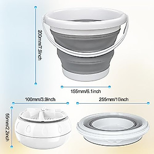 Portable Washing Machine, Mini Washing Machine Ultrasonic Turbine Wash, Mini Portable Washer for Underwear, Sock, Baby Clothes, Travel, Camping, Dorm, RV, Home Foldable Small Portable Laundry Machine