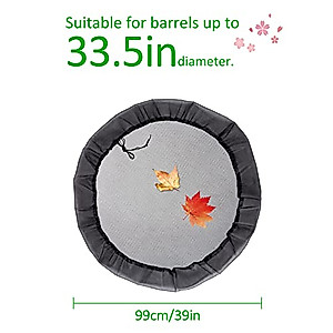 4 Pcs Mesh Cover for Rain Barrels - Rain Barrel Net Cover with Drawstring Rain Barrel Netting Screen for Preventing Fallen Leaves Debris and Small Objects in The Garden or Under The Eaves - 39in