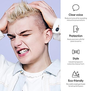 Loop Engage Earplugs for Conversation – Low-Level Noise Reduction with Clear Speech – Social Gatherings, Noise Sensitivity & Parenting – 8 Ear Tips in XS/S/M/L - 16 dB & NRR Coverage - Clear