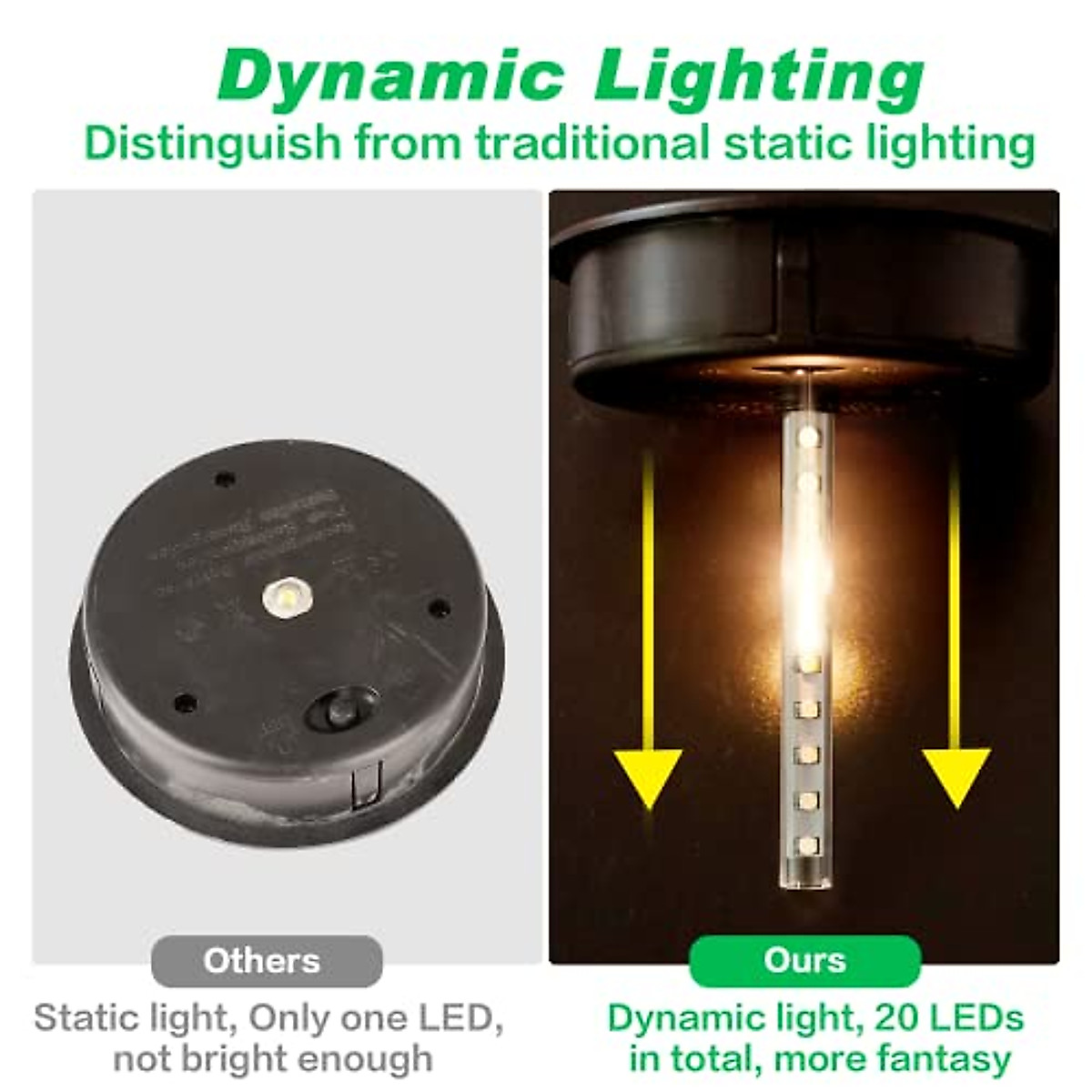 Solar Lanterns Outdoor Waterproof Hanging Lantern Lights, Butterfly Dynamic Flashing Light, Retro Metal Garden Solar Lights Decorative for Yard, Pathway, Patio, Fence,Tree, Gifts for Women(2-Pack)