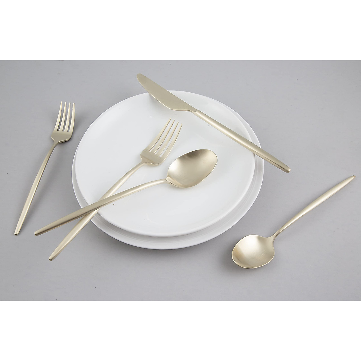 Cambridge Silversmiths Gaze Champagne Satin 20 Piece Flatware Set, Service for 4, silver