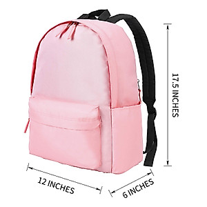 Vorspack Backpack Lightweight Backpack for College Travel Work for Men and Women - Pink
