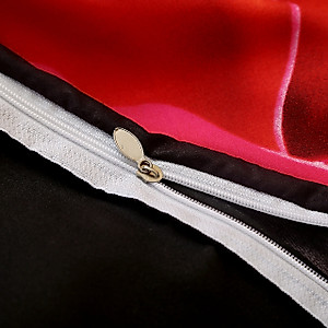 3D Bedding Set Home Textile Hot Red Rose Pattern 4pcs Queen Size Duvet Cover Sets Full King Twin Red Bed Sheet Set