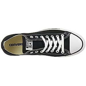 Converse Chuck Taylor All Star Canvas Low Top Sneaker, Black/White ,9 US Men/11 US Women