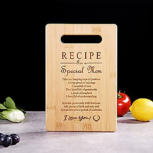 Unique Birthday Gifts For Mom Bamboo Cutting Board Engraved Kitchen Christmas Gifts(M5)